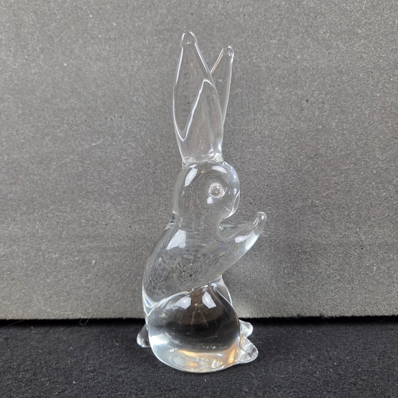 Vintage | Art | Clear Glass Rabbit Sculpture 8 Art Figurine Konstglas ...